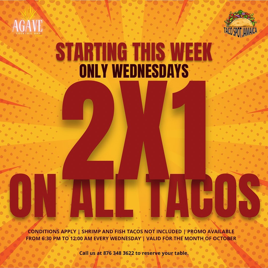 Taco Deals and Drink Specials this October | TacospotsJa